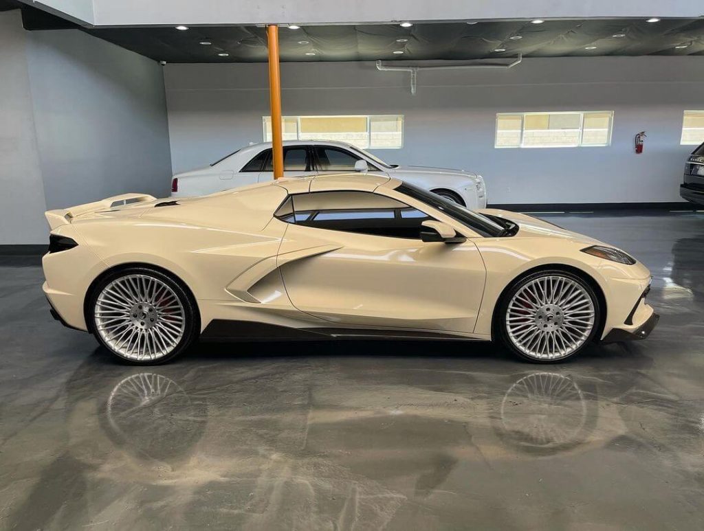 Jordan Clarkson Wraps His Corvette C8 in Bland Beige Color