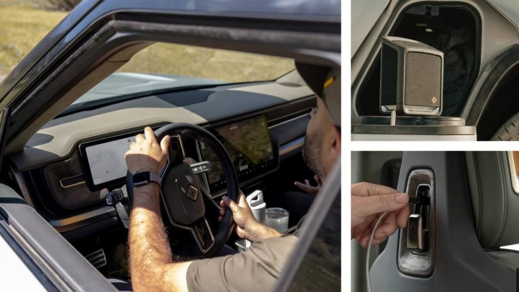 Rivian R1T's Highly-Functional Interior Includes a Removable Speaker